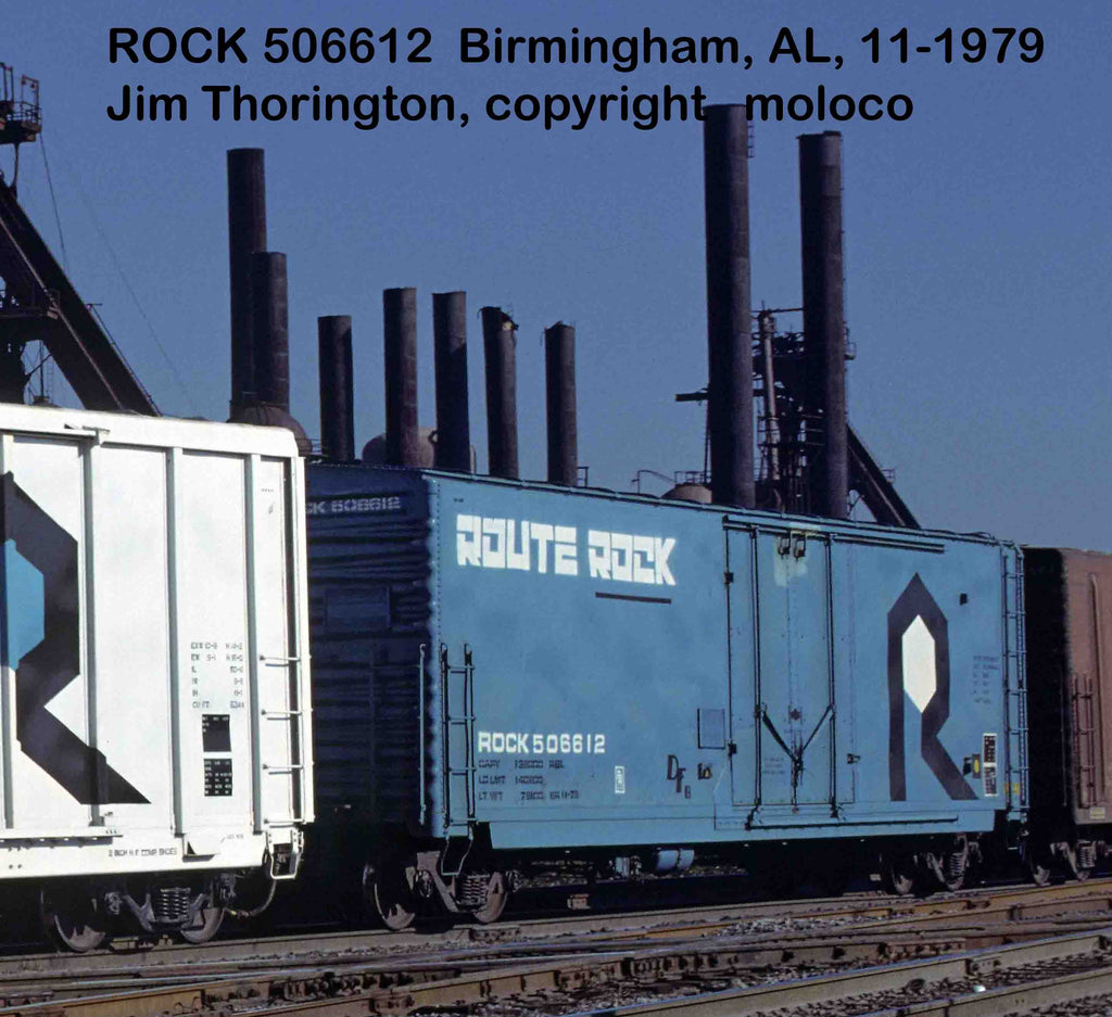 11006 ROCK 1979 repaint, GA 50' RBL Sill 1/ 10'6" Offset Door/ Wide Ro ...
